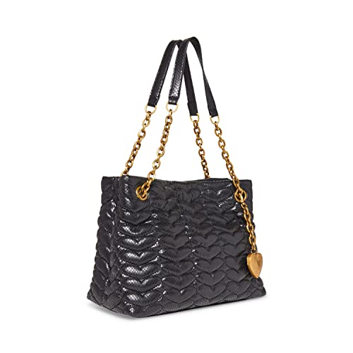 Betsey Johnson Take A Shine Quilted Tote, Black