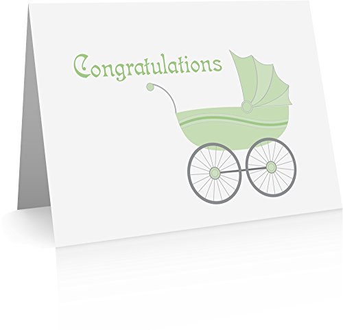 New Baby Congratulations Greeting Cards (12 Foldover Cards and Envelopes) New Baby Cards