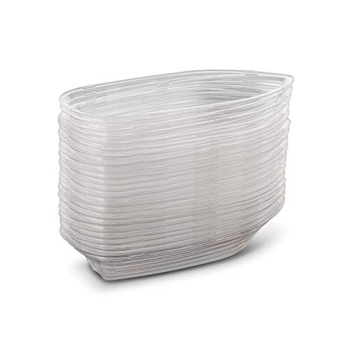 MT Products 12 oz. Clear Plastic Disposable Banana Split Boats/Perfect Size/Great Party Dish (30 Pieces) - Made in The USA