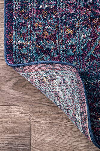 nuLOOM Vintage Medallion Rima Area Rug, 5' x 7' 5", Purple