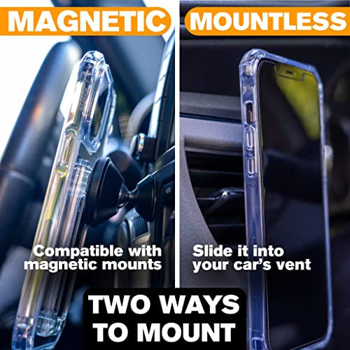 Scooch Wingback | Pop Up Phone Grip, Stand, and Car Mount for Smartphones [Two-Way Stand] Compatible with Any Smartphone and Most Cases, Works with Magnetic Car Mounts (Clear)