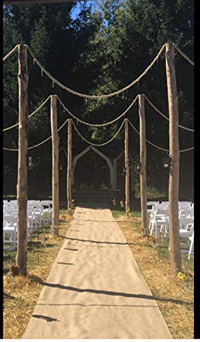 Mybecca Burlap 100% Natural (60” x 5 Yards) Perfect for Garden, Weddings, Table Runners, Placemat, Crafts, Decor