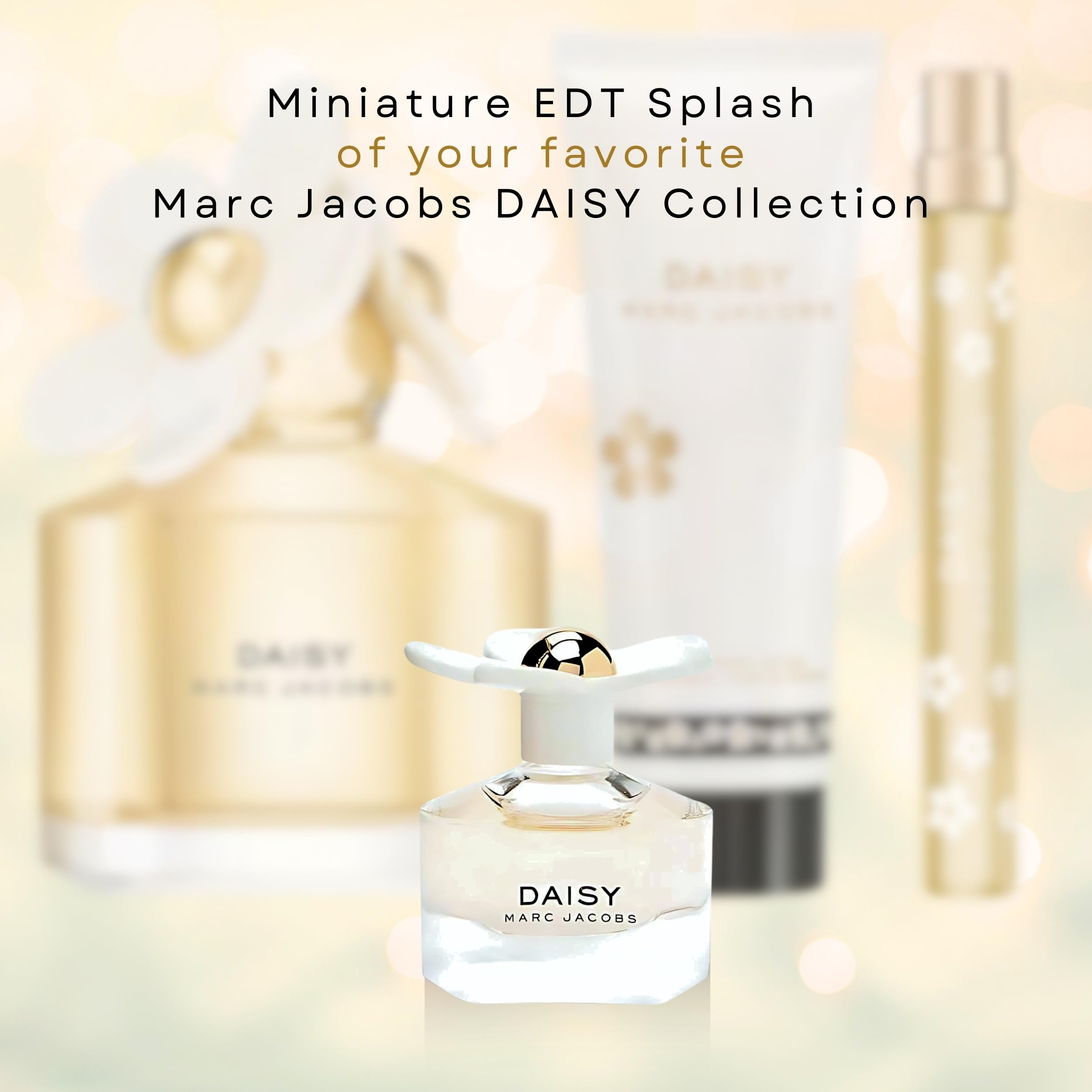 Marc Jacobs Daisy Perfume for Women EDT Mini Splash, 0.13 Ounce