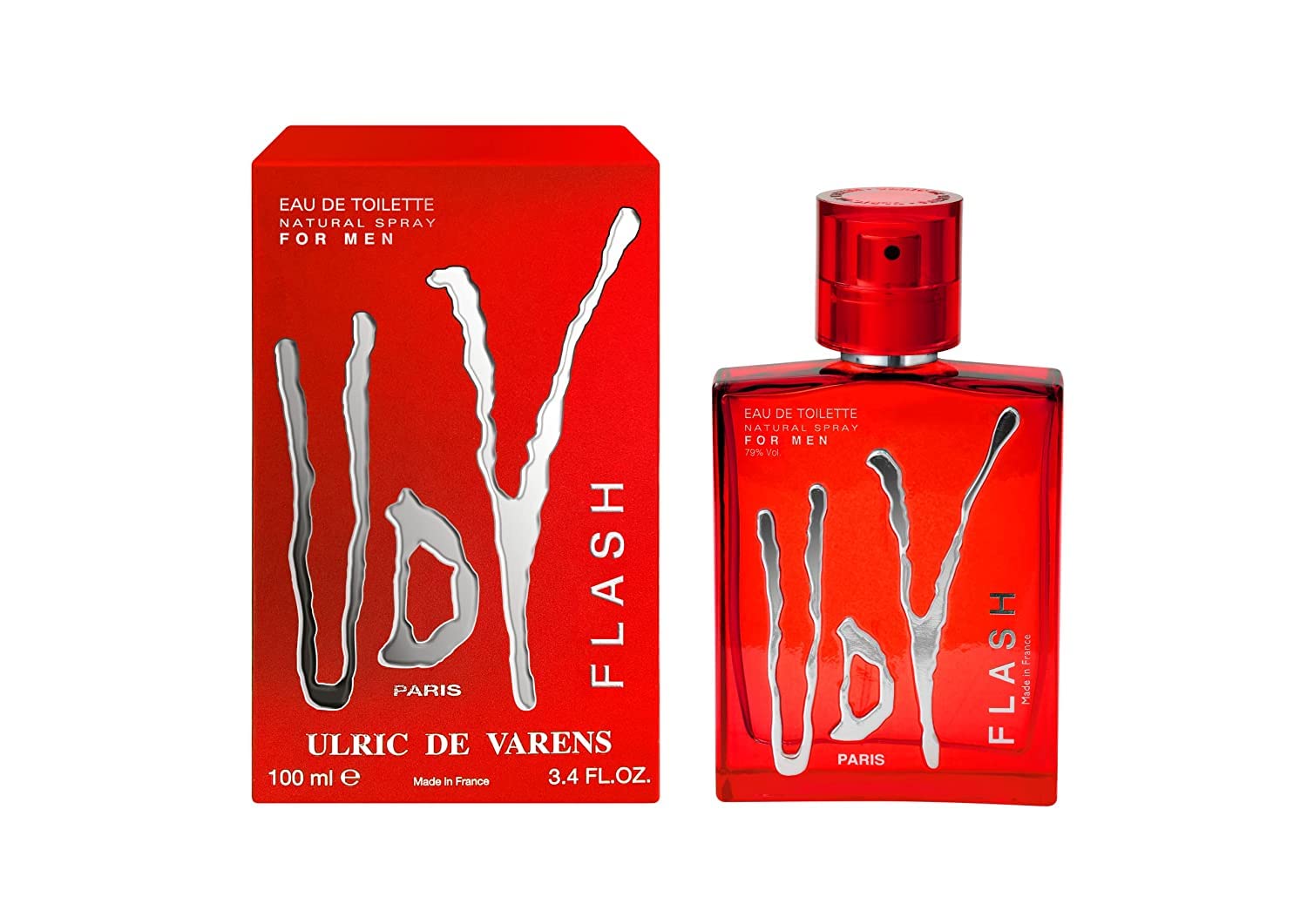 Udv Flash Eau De Toilette Spray For Men, 3.4 Ounce, Multi