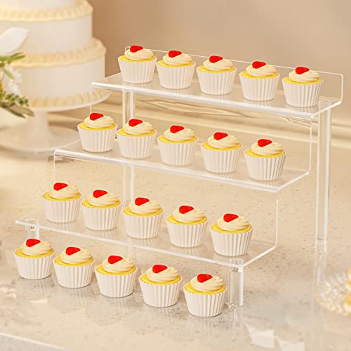 Grarry Acrylic Risers Display Shelf, 9” Perfume Organizer Stand, Acrylic Riser for Display Compatible with Funko POP Shelf, Acrylic Display Stands for Cupcake Stand Cologne Organizer Perfume Holder