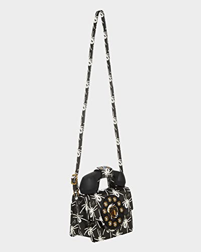 Betsey Johnson 80th Birthday Patent Phone Bag, Black/White