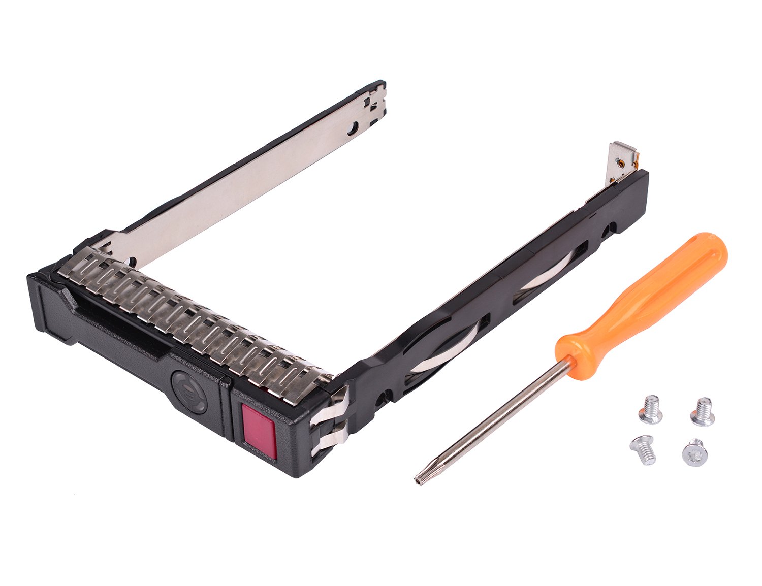 QUEENTI 2.5" SFF SAS SATA SSD Hard Drive Carrier Tray Caddy 651687-001 651699-001 for HP Proliant ML350 DL360p DL380P DL160 Gen8 G8 Gen9 G9 with 4 Mounting Screws and Screw Driver