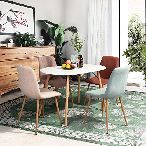 Homy Casa 47.2'' Kitchen Dining Table Minimalist Style Dining Table for Small Spaces Dining Livint Room Cafe, Simple Dinner Table in White, ONLY Table Included