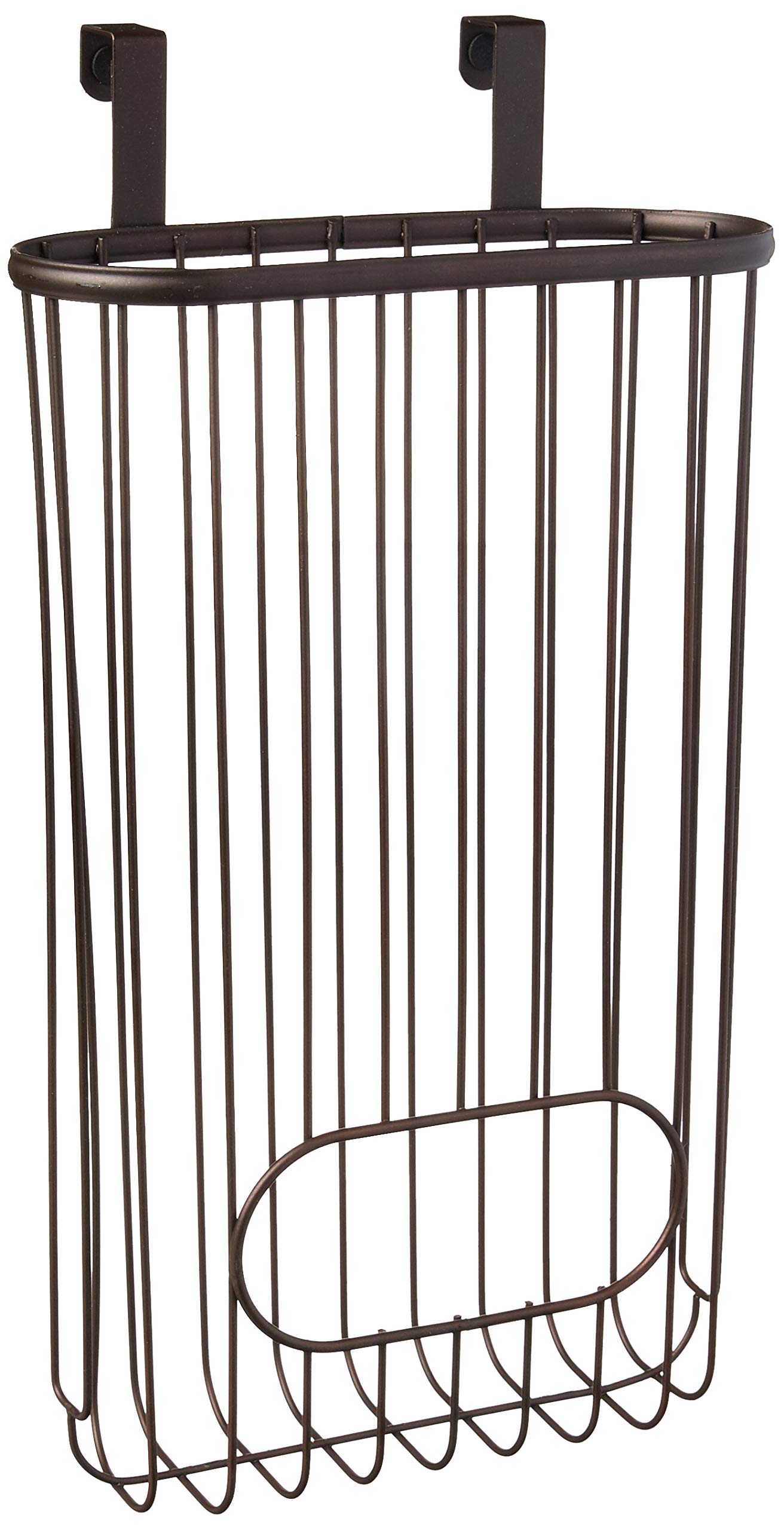 Spectrum Diversified Ashley Over-The-Cabinet Dispenser Plastic Holder for Kitchen Storage & Organization, Under Sink Organizer for Recycling Grocery Bags, Bronze