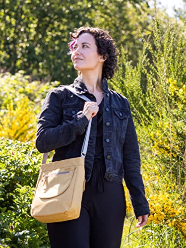 HAIKU Jaunt Eco-Friendly RFID Blocking Crossbody Bags for Women, Travel Purse with Zippered Pockets and Adjustable Strap, Honeycomb