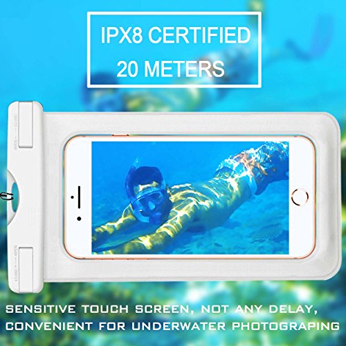 smartlle Waterproof Phone Pouch Holder, 2 Pack IPX8 Waterproof Phone Case Underwater Dry Bag for iPhone 13 12 11 Pro Max XR,XS,X,8,7,6 Plus, SE, Galaxy S22 21/Note, LG,7β, Beach Pool Water Activities