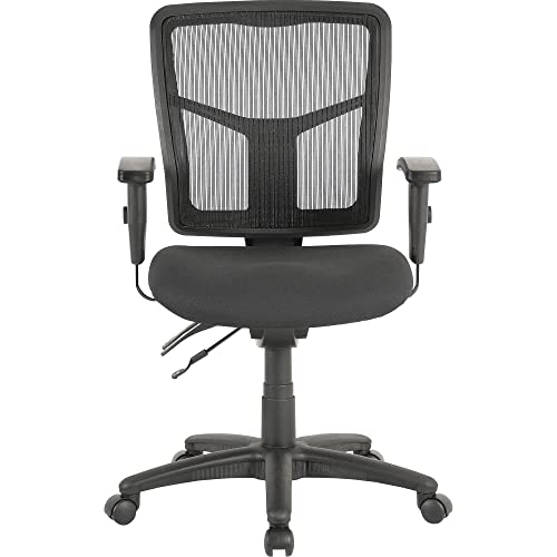 Lorell Ergomesh Chair, Mesh Back/Black Fabric Seat