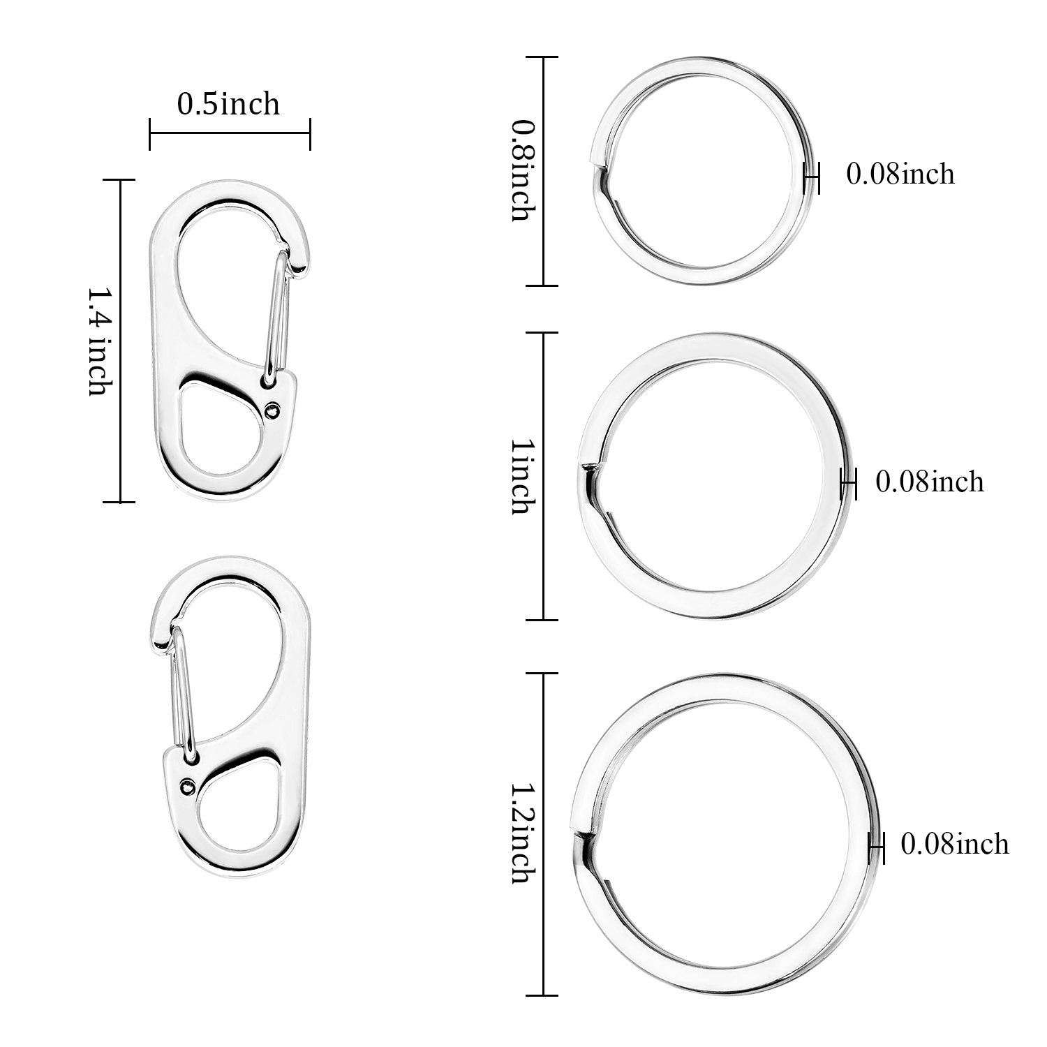 JOVITEC 3 Sets Dog Tag Clip Dog ID Tag with Rings Holder for Dogs and Cats Collars Harnesses