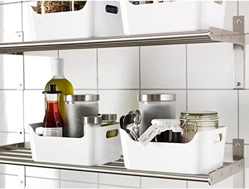 IKEA 301.550.19 VARIERA Convenient Kitchen Open Storage Box, High Gloss White, Easy to Carry and Take Out of Your Kitchen Drawers or Shelves Since it Has Two Grip-friendly Handles