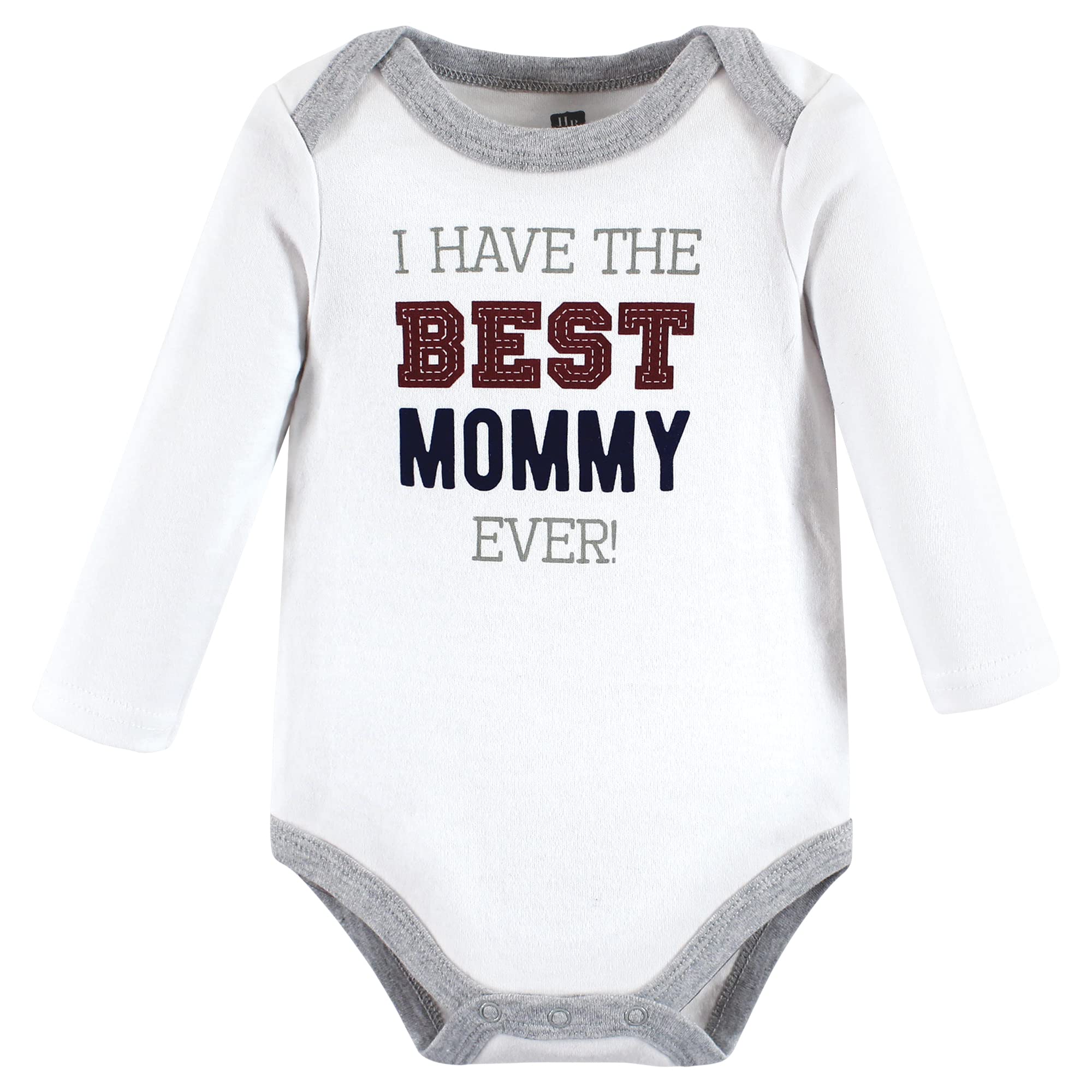 Hudson Baby Unisex Baby Cotton Long-Sleeve Bodysuits Mamas Boy, 9-12 Months