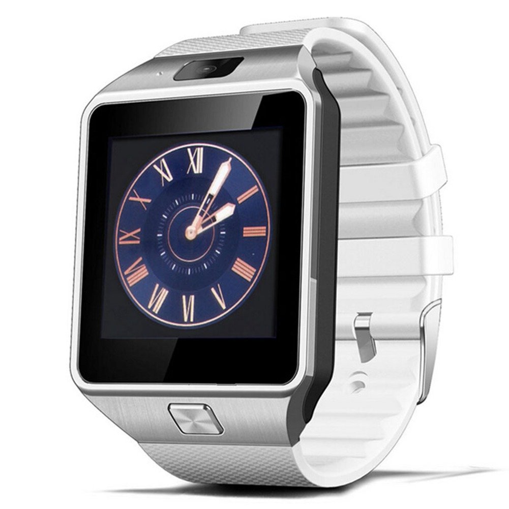 Padgene Bluetooth Smartwatch,Touchscreen Wrist Smart Phone Watch Sports Fitness Tracker with SIM SD Card Slot Camera Pedometer (Black (Black Band))