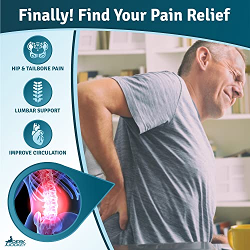 Large Seat Cushion for Wheelchairs, Office Chairs and Recliners - 19.5 x 17 x 3.5 Inch Large and Soft Cushion for Users up to 300lbs - Relieves Sciatica, Tailbone and Back Pain