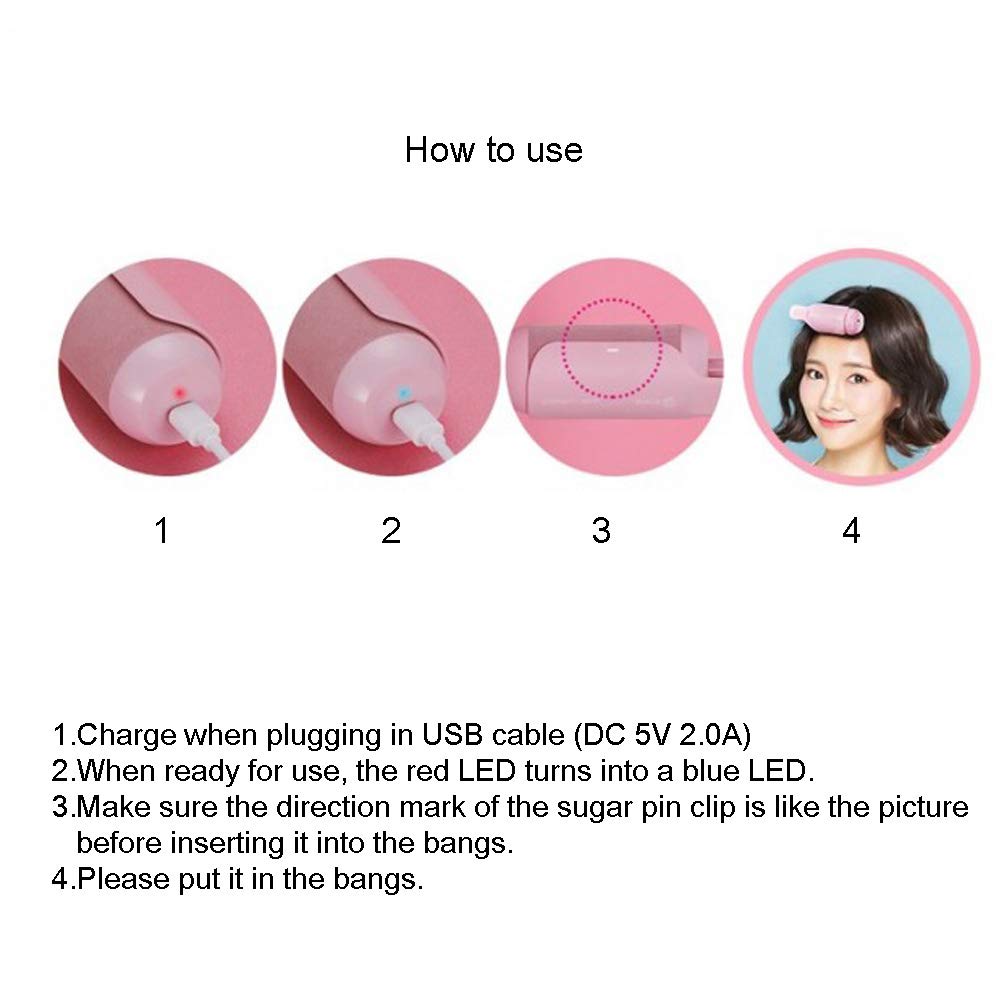 UNIX USB Sugar Pin External Rechargeable Hair Roll for Styling
