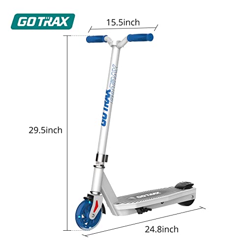 Gotrax Scout Electric Scooter for Kids Ages 4-7, Max 3 Miles Range and 6Mph Speed, 5" Flash Front Wheel and Unique Pedal Light, UL2272 Certified Aprroved Electric Kick Scooter for Boys Girls Blue