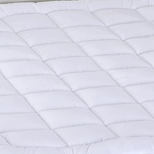 Royal Plush Mattress Topper, California King, 2 Inches Hypoallergenic Overfilled Down Alternative Anchor Bands Mattress Topper