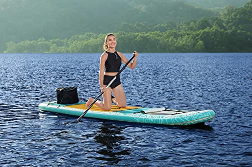 Bestway Hydro-Force Panorama Inflatable Stand-Up Paddleboard Set with See-Through Window (11β2β x 35β x 6β) | Includes Paddle, Hand Pump, Backpack, Leash, Fin, Repair Patch Kit
