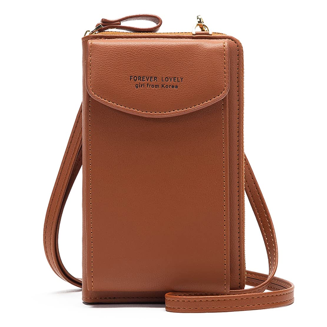 PAHVRION Small Crossbody Cell Phone PurseďźShoulder Bag with Strap for Women Cell Phone Purse Wallet with Credit Card SlotsďźBlue