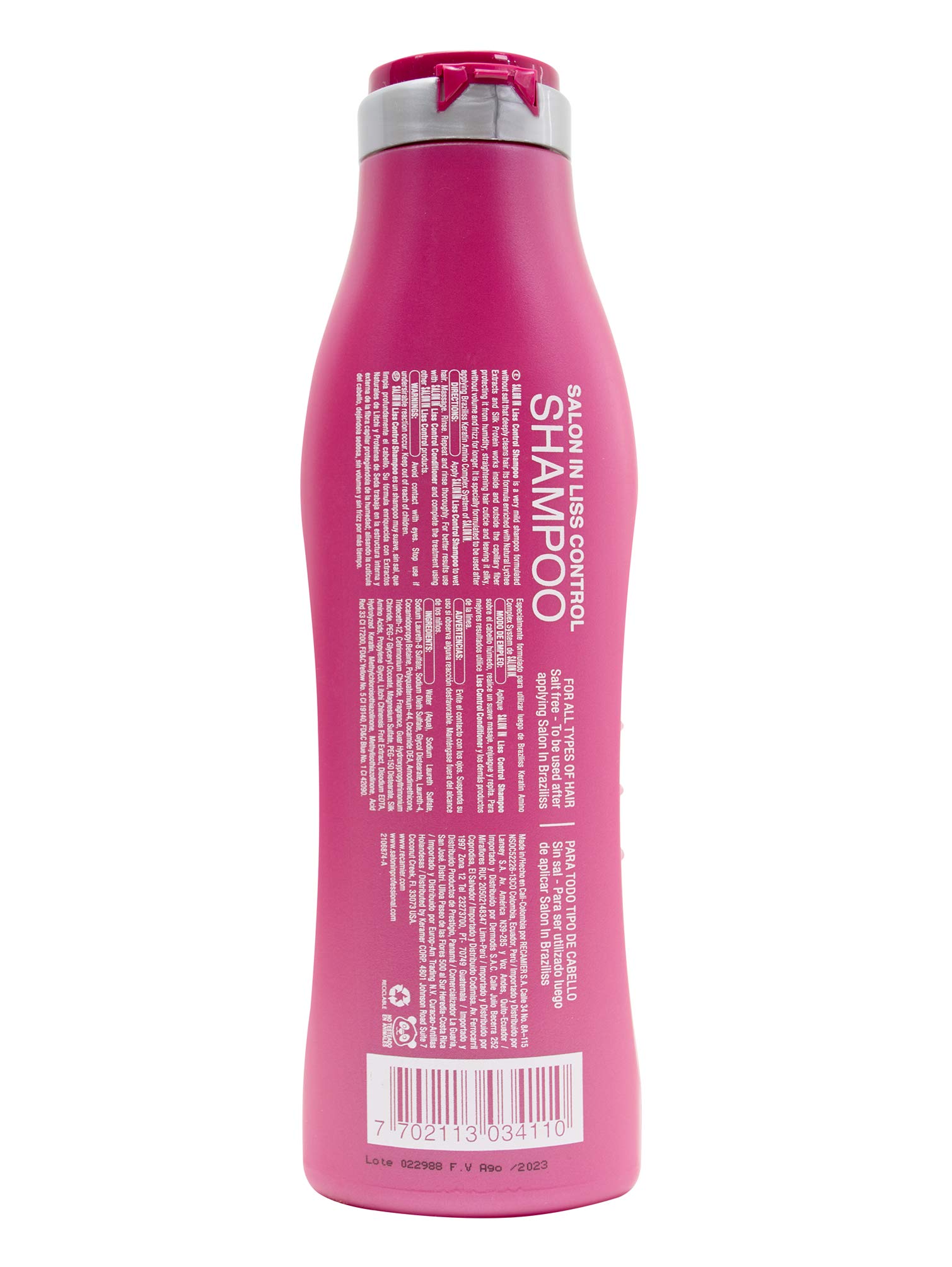 RECAMIER 34110 Professional Salon In Residue and SLS Free Strengthening Shampoo | Deep Cleansing Split End Mender | Tratamiento para el Cabello Seco y Maltratado 10.1 OZ