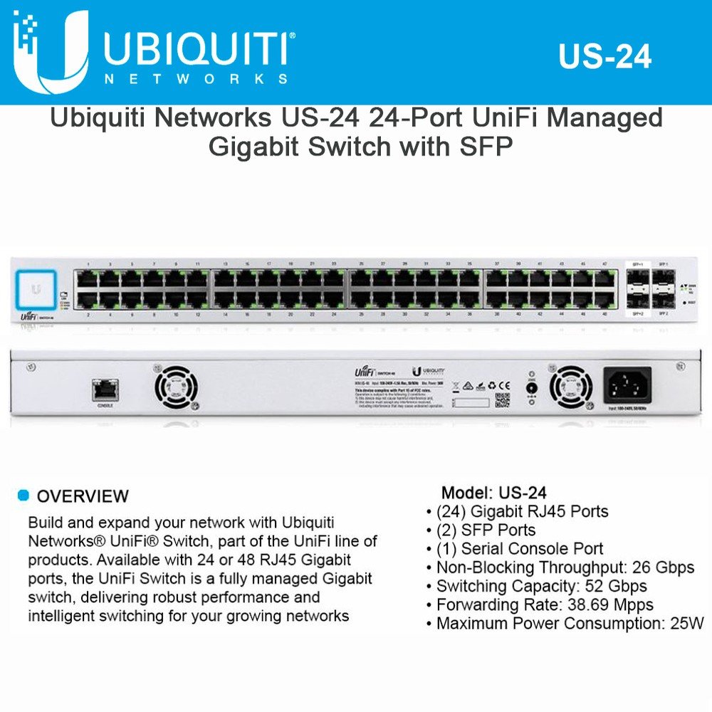 Ubiquiti US-24 Unifi Switch, White