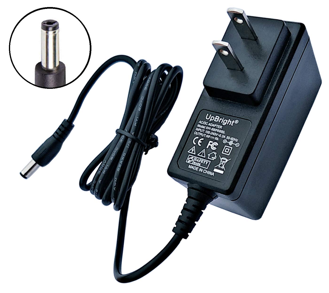 UpBright 9V AC/DC Adapter Compatible with Zoom MS-50G MS-70CDR B1 B1X BS.1U BS1U MultiStomp Chorus Delay Guitar Effects Pedal G5 G3 G3X B3 Amp Simulator Street boxx SB-246 Drum Machine PS Power Supply