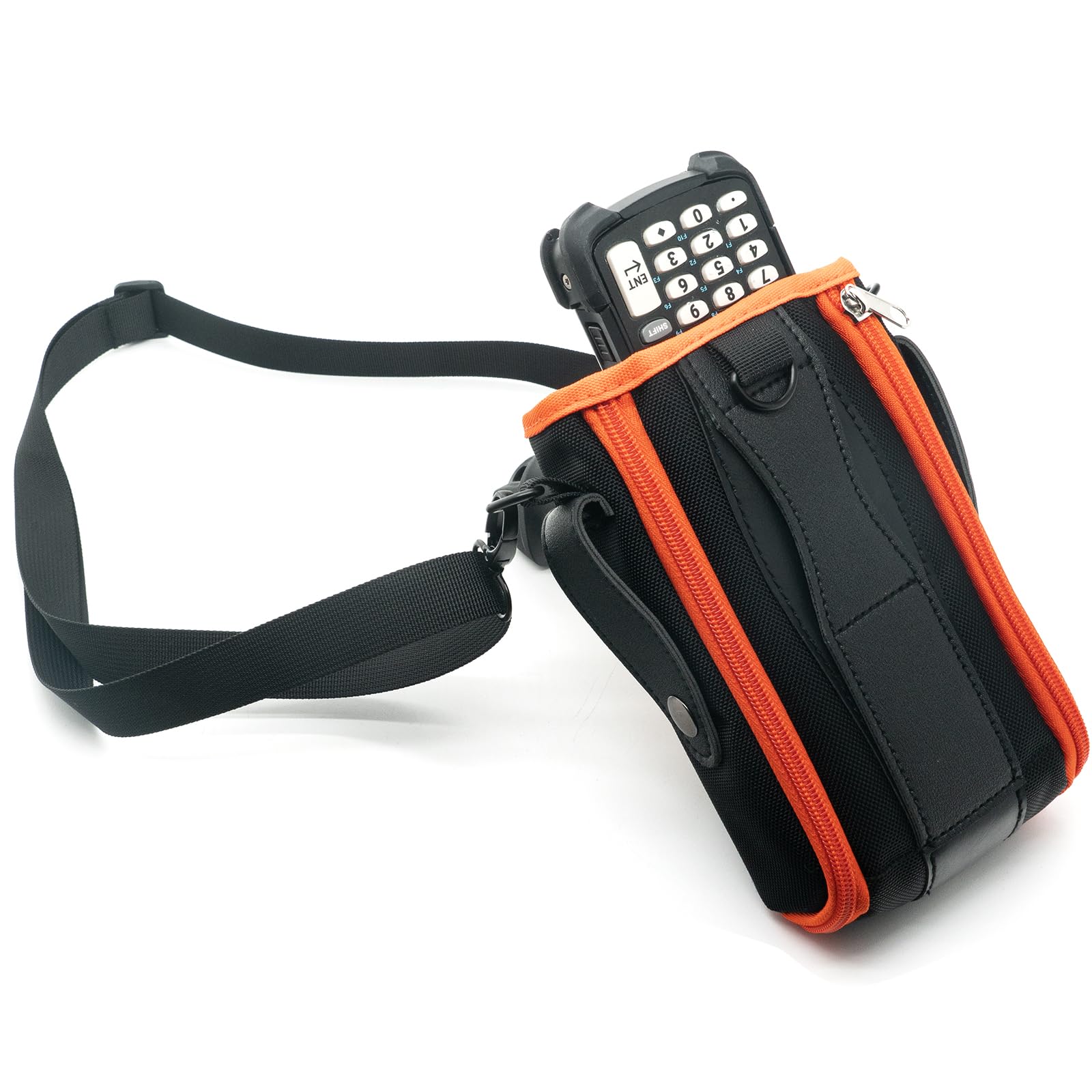 Shoulder Belt Carrying Case Holster for Symbol MC9000 MC9060 MC9090 MC9100, MC9190 MC9200 MC92N0 Handheld Android PDA Phone Barcode Scanner,Orange(SG-MC9121112-01R)