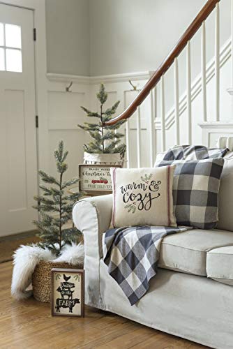Primitives by Kathy 39798 Farmhouse Style Throw Blanket, 50 x 60-Inches, Buffalo Check