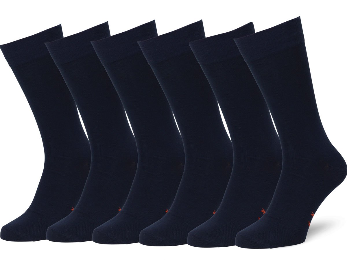Easton Marlowe Mens Navy Dress Socks (6-Pack) Blue Dress Socks Men Size 10-13 9-12 Dark Navy Solid Colors (#3-2)