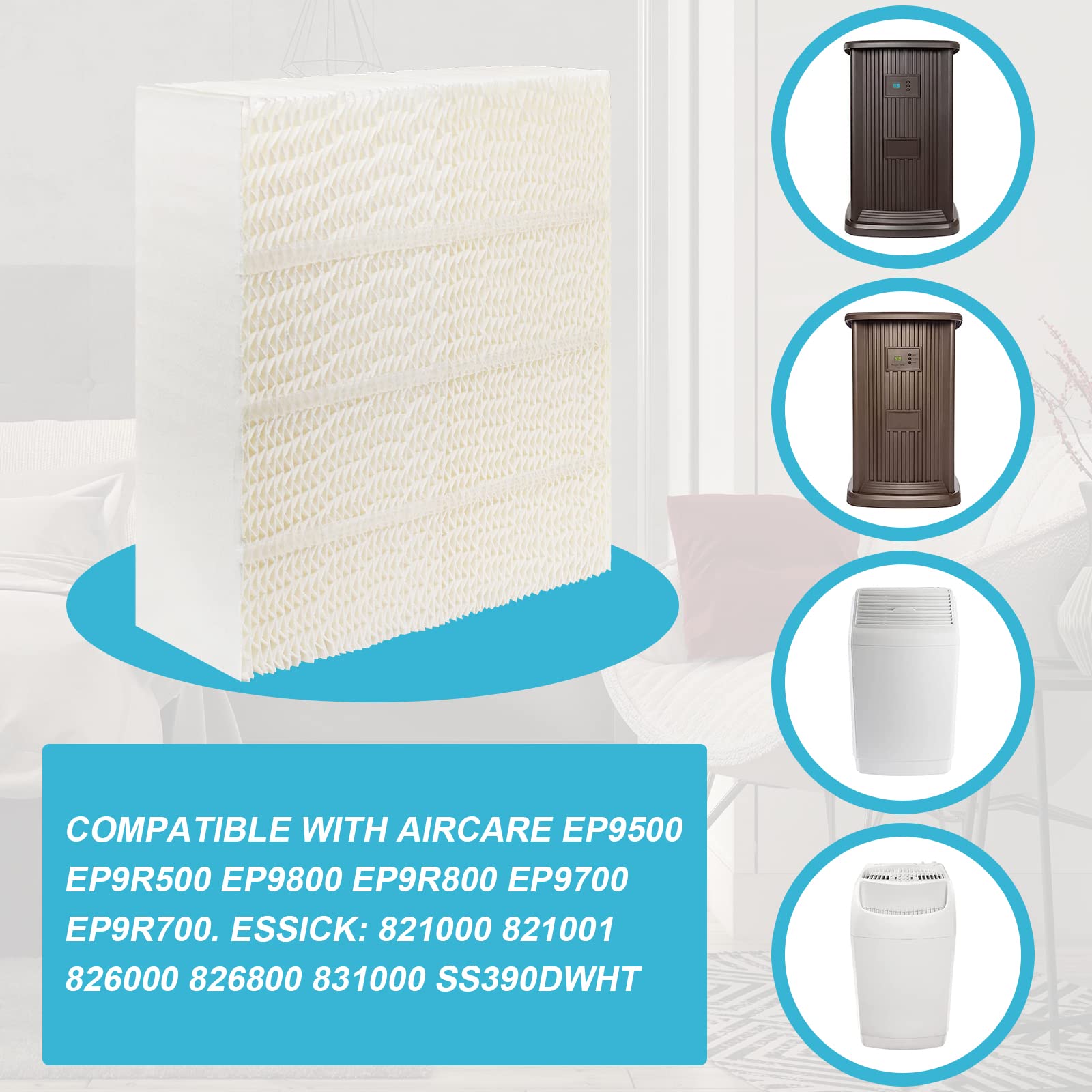 Humidifier Filters for AirCare 1043 Wick Super Bemis Essick Air 3 PACK