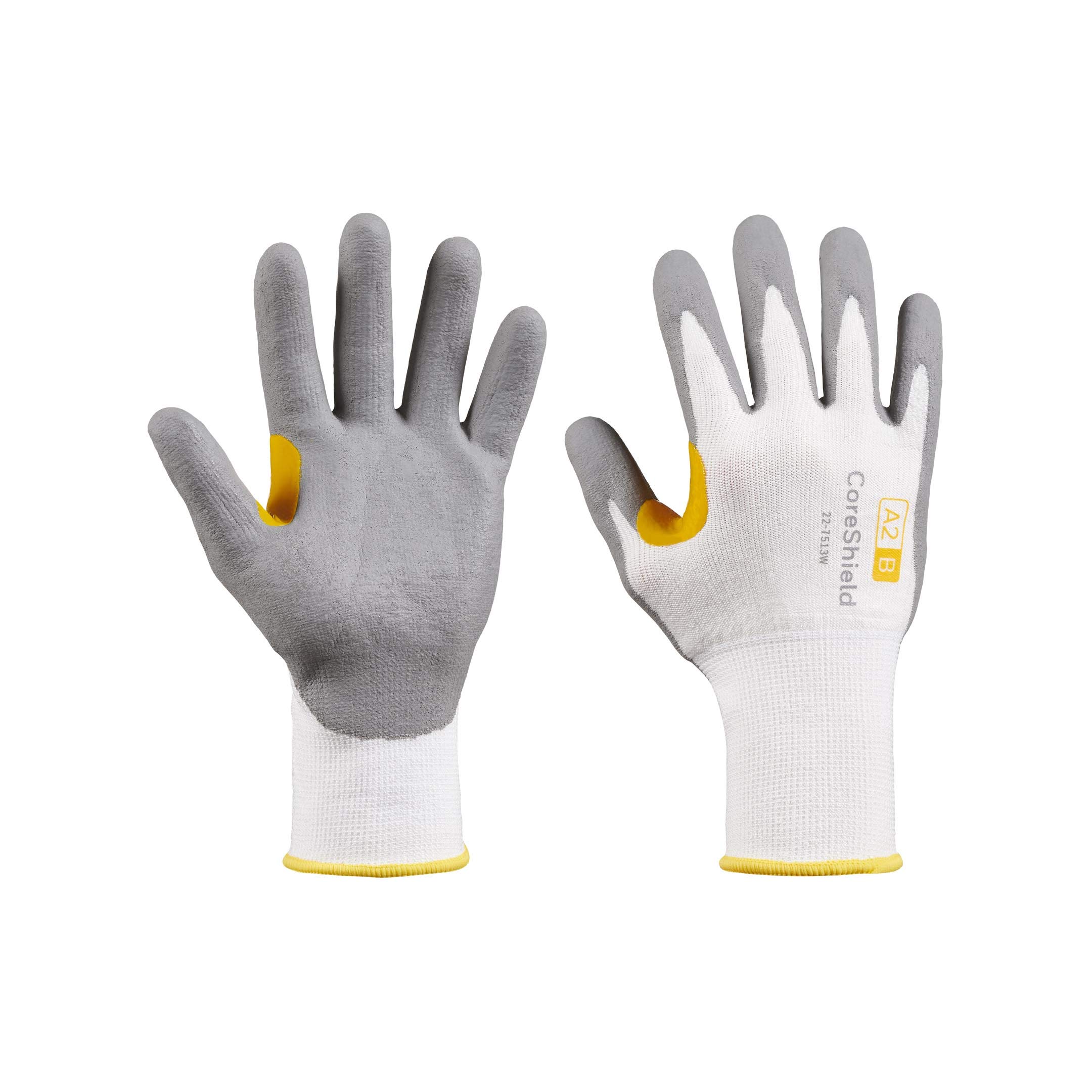 Honeywell Safety Products CoreShield, 13 gauge HPPE white liner, nitrile micro-foam grey coating, A2/B