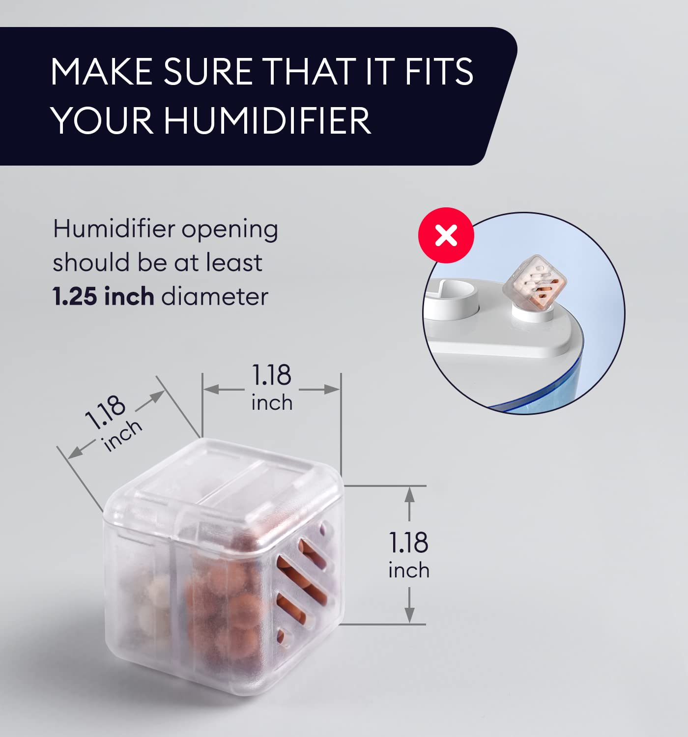 Humidifier Water Cartridge (5-Pack) Compatible with LEVOIT, GENIANI, EVERLASTING, Universal Humidifier Cleaner, Demineralization Cleaning Cartridges - Water Replacement Tablets