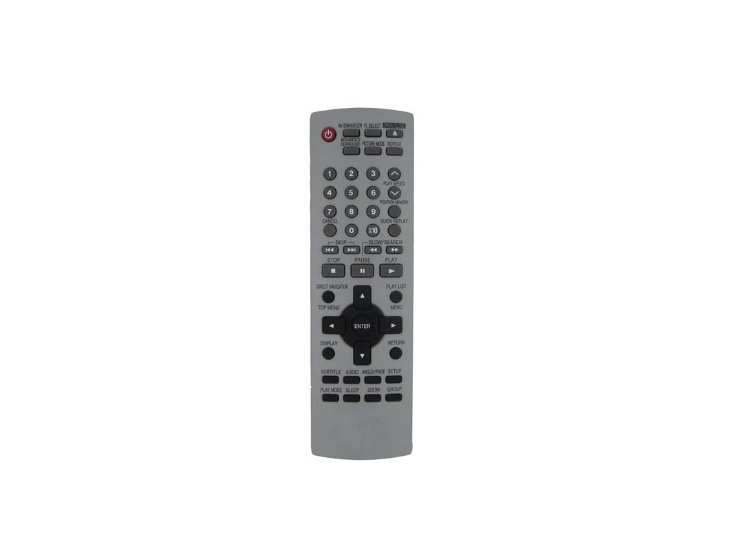 HCDZ Replacement Remote Control for Panasonic DVD-CV47 DVD-CV47P DVD-CV52 DVD-CV52P DVD-CV52PK DVD CD Player