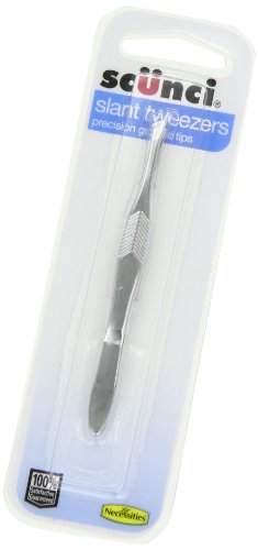 Lil' Drugstore Products Slant Tweezers, 1-Count Packages (Pack of 12)