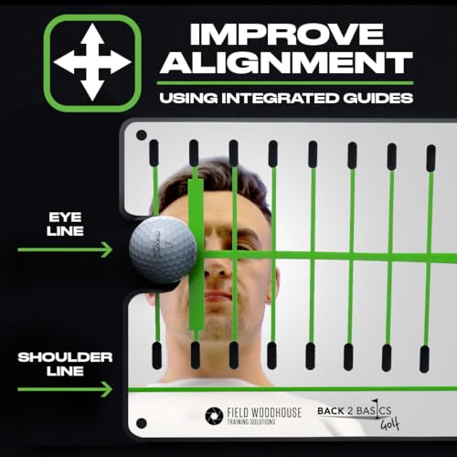Back 2 Basic Golf Pro Path Golf Putting Mirror - Portable Putting Mirror Training Aid for Golf - Perfect Swing Alignment Mirror - Enhance Indoor/Outdoor Golf Practice