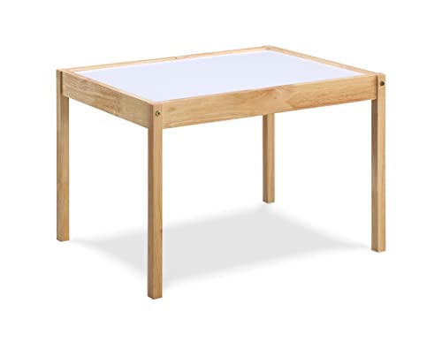 Olive & Opie Gibson 3-Piece Dry Erase Kids Table & Chair Set, Natural
