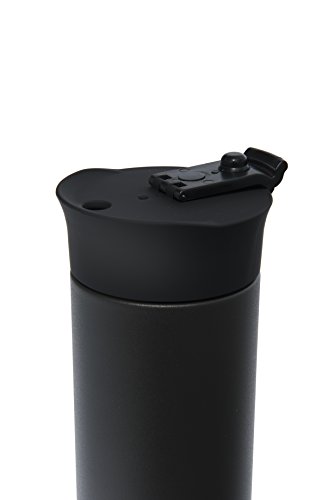 LEXO Temperature Regulating Smart Travel Mug - Flip Top Lid (Black, 16. oz.)