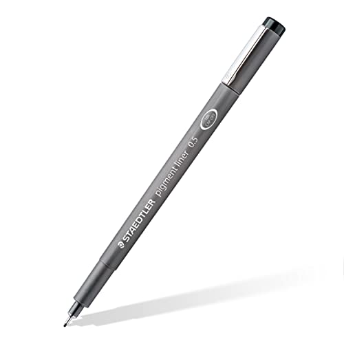 STAEDTLER Pigment Liner Fineliner Pens with Assorted Line Width - Black (Set of 8)