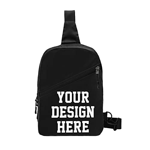 Custom Crossbody Sling Bag With You Logo Text Picture Personalized Chest Bags Travel Business Shopping Sport Mens Custom Chest Bags