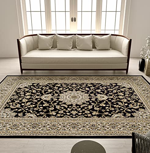 New Traditional Area Rugs 2x3 Black Foyer Rugs 2x4 Persian Rug with Medallion, 2x3 Red Scatter Rugs