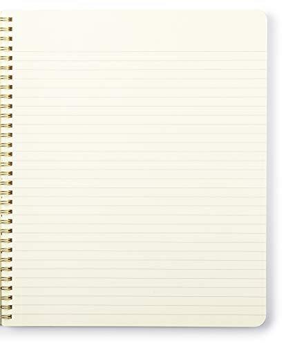 Kate Spade New York Large Spiral Notebook, 11" x 9.5" with Pocket and 160 College Ruled Pages, Quote- Flowers