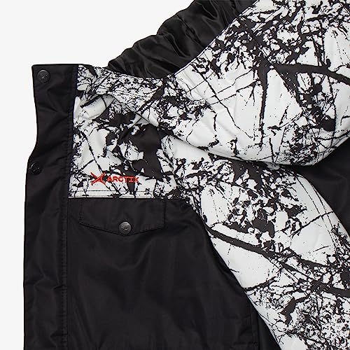 Arctix Kids' Slalom Insulated Winter Jacket, Cracked Marble White, X-Large Husky