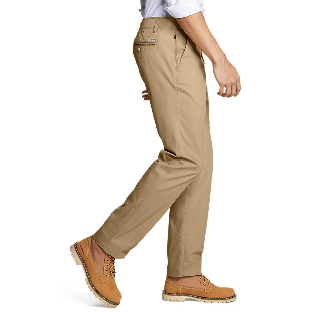 Eddie Bauer Men's Flex Wrinkle-Resistant Sport Chinos - Classic, Saddle, 36W x 32L