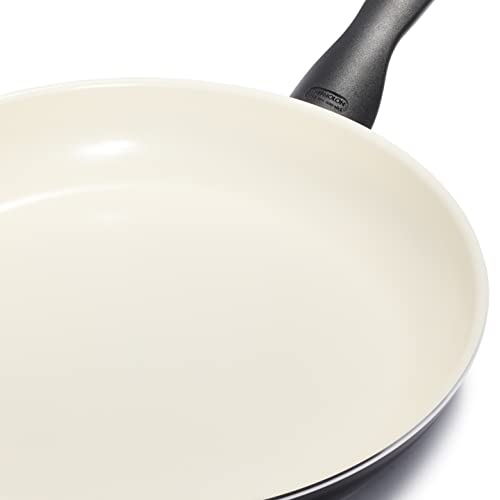 GreenPan Rio Healthy Ceramic Nonstick 8" and 10" Frying Pan Skillet Set, PFAS-Free, Dishwasher Safe, Black