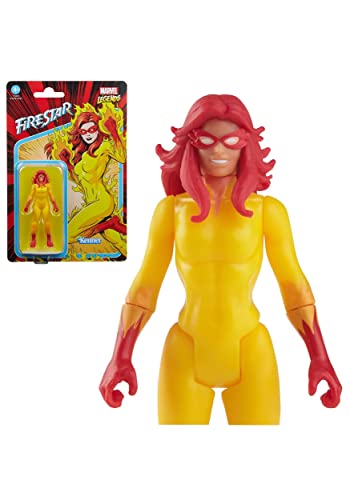Marvel Legends Series 3.75-inch Retro 375 Collection Firestar Collectible Action Figure,Toys for Kids Ages 4 and Up