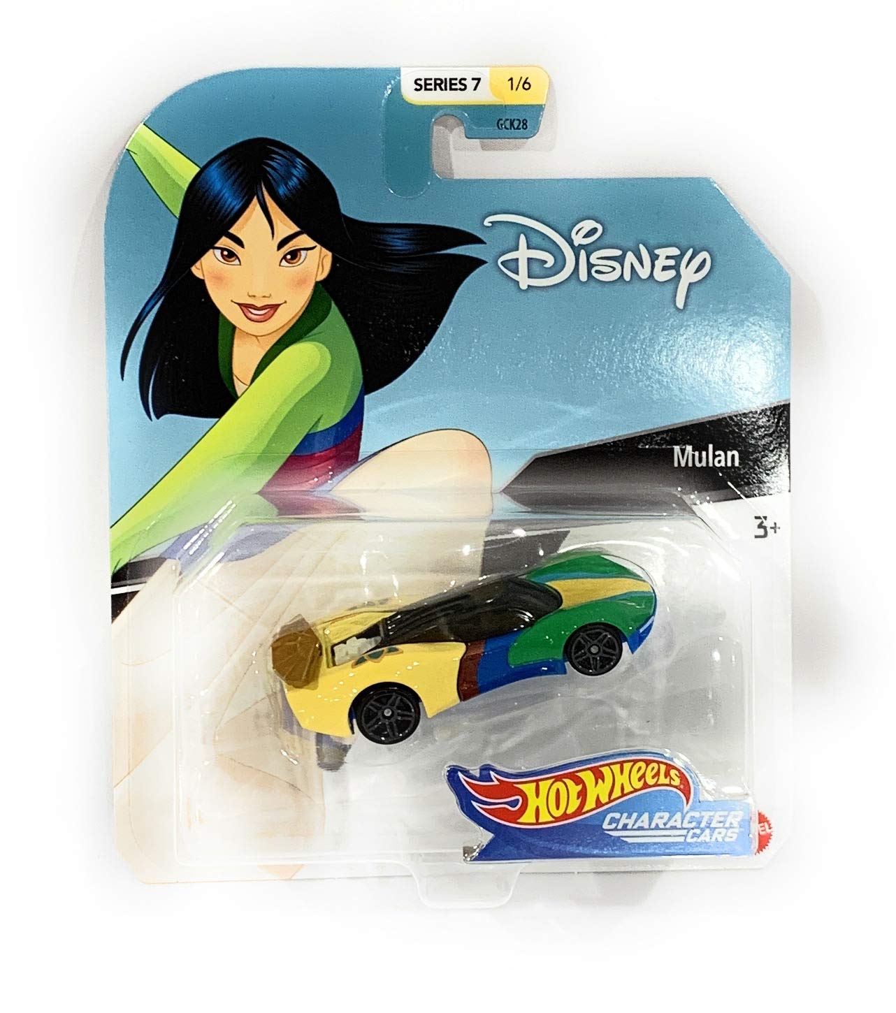Hot Wheels Disnery Pixar Character Cars Series 7-1/64 Scale Mulan Vehicle(1/6)