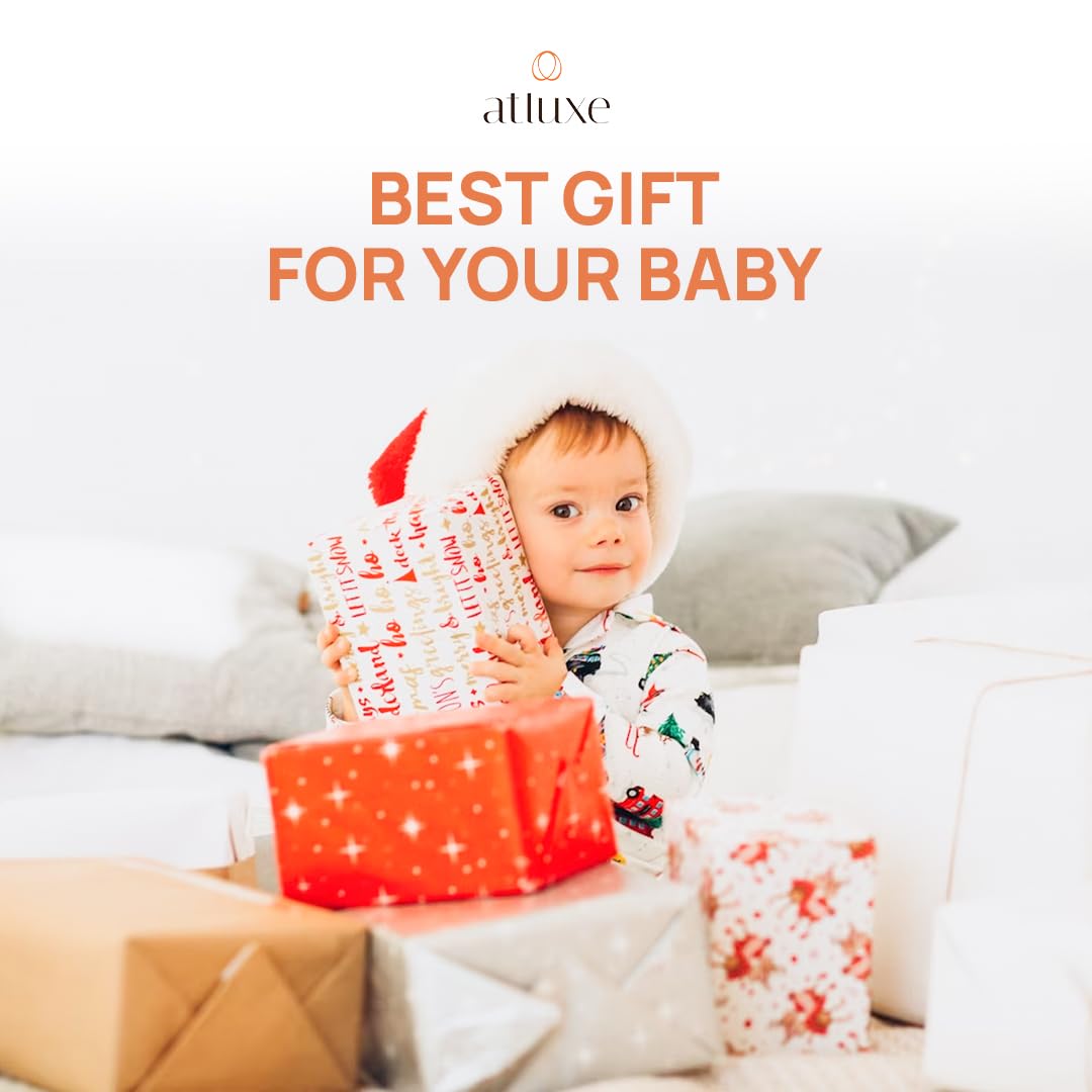 Atluxe Premium Washable Merino Wool Knitted Baby Blanket 100% Organic Extra Fine Merino Wool Blanket (40 inch x 30 inch)